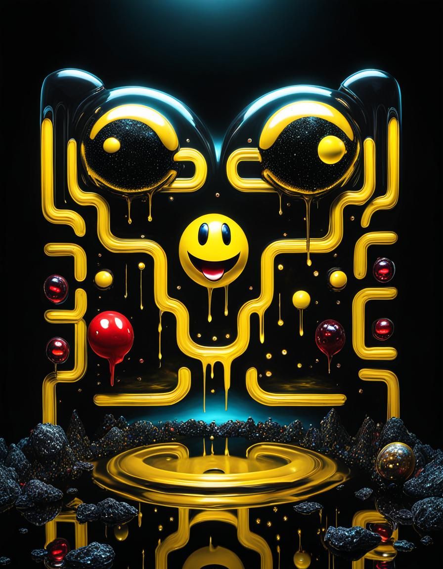 Dark Pac-Man - AI Generated Artwork - NightCafe Creator