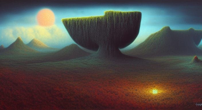 Mosstop Plateau - AI Generated Artwork - NightCafe Creator