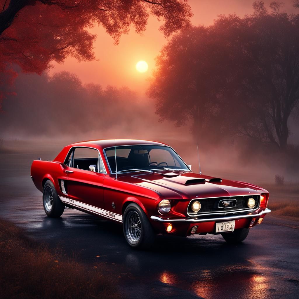 1967 Ford Mustang - AI Generated Artwork - NightCafe Creator