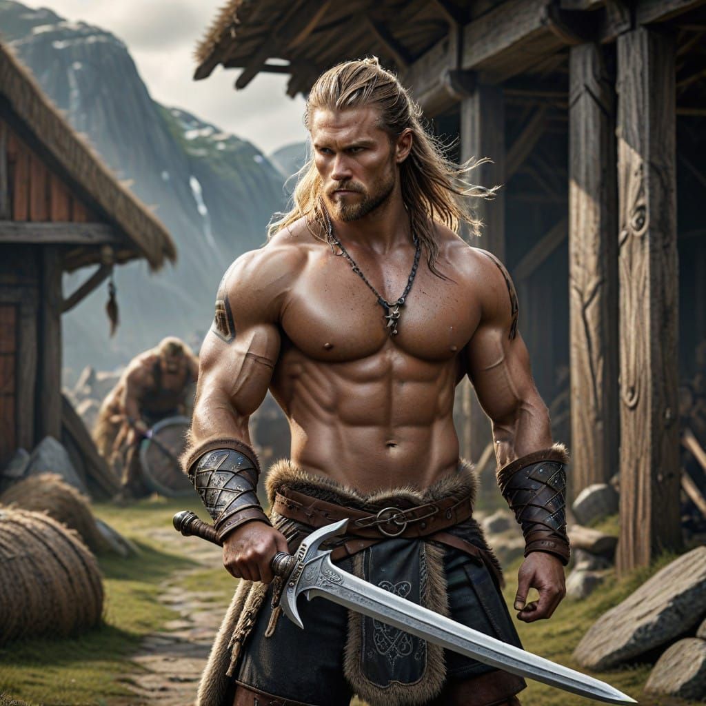 Tribal Dane with Broadsword