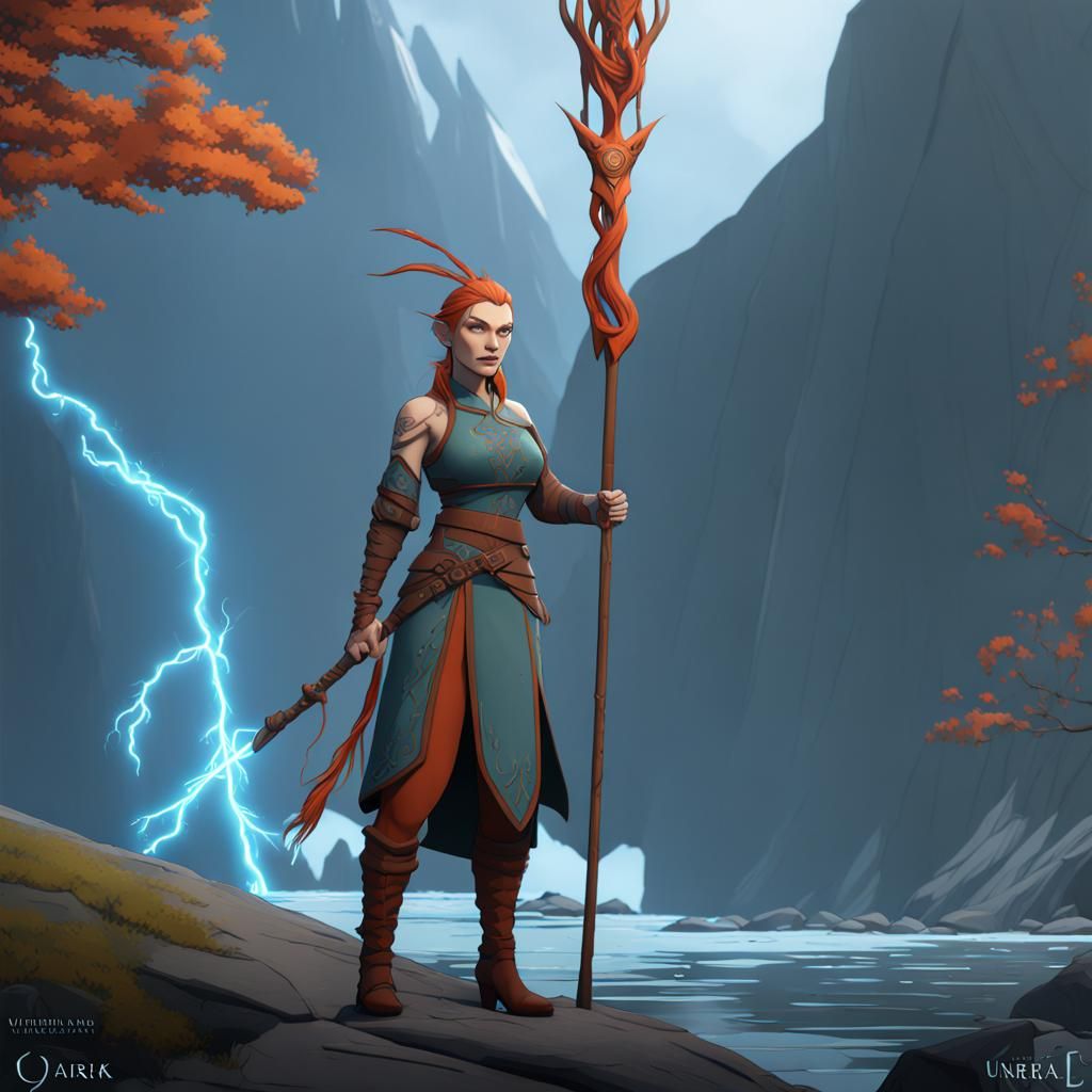 Banner Saga 3, Valka Lightning Staff, - AI Generated Artwork ...