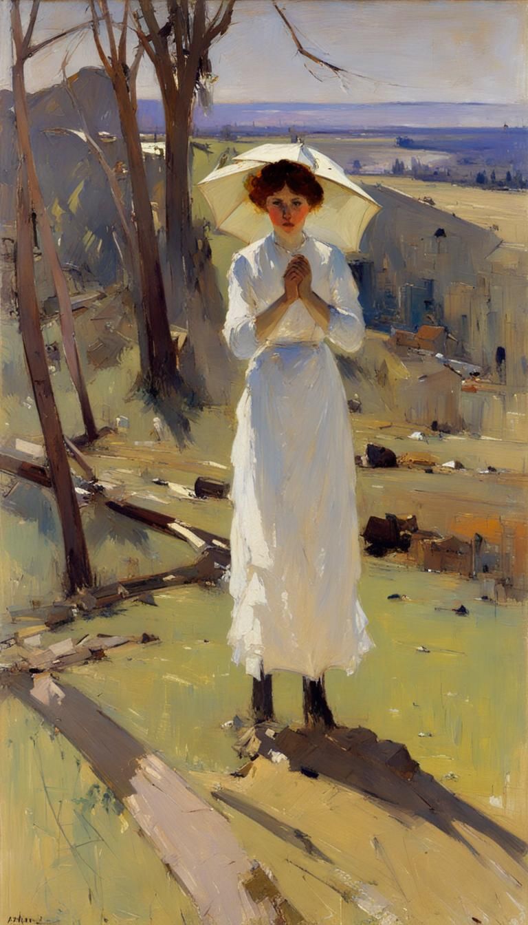 Fear by Arthur Streeton - AI Generated Artwork - NightCafe Creator
