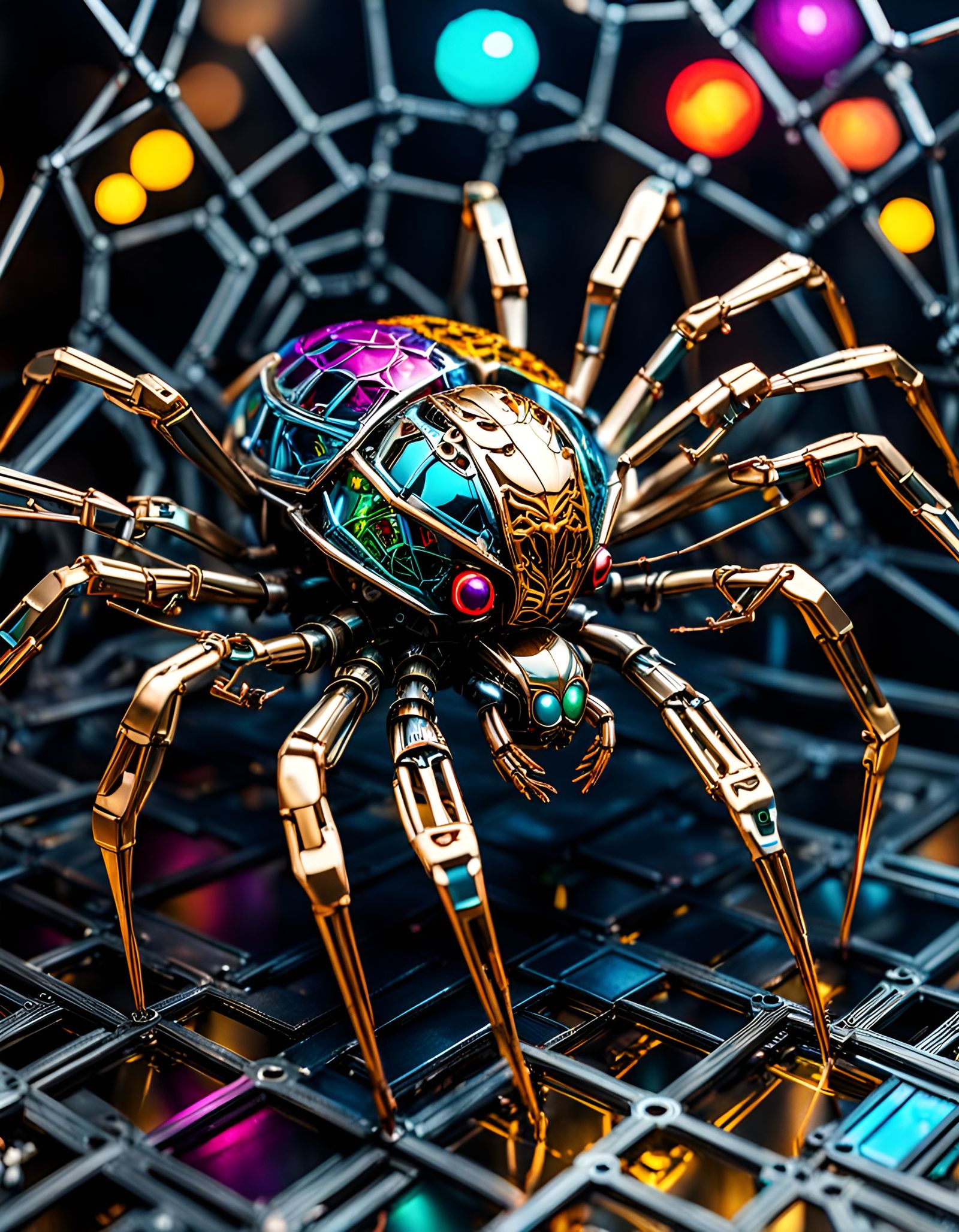 Cybernetic Spider (2) - AI Generated Artwork - NightCafe Creator