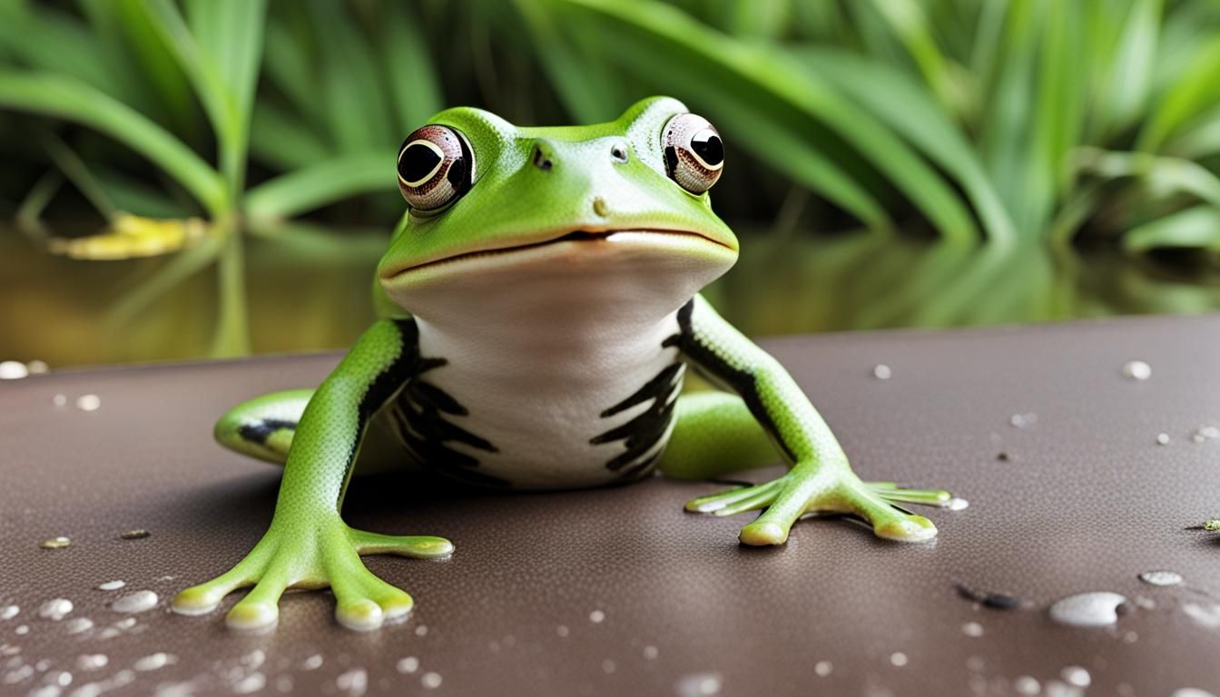 My wednesday frog - AI Generated Artwork - NightCafe Creator