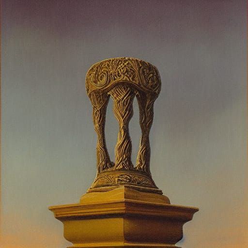 Surreal Symbolism: Snake Entwines Imperial Crown i... - AI Art