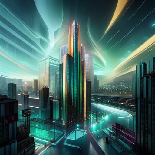 Modern city - AI Generated Artwork - NightCafe Creator