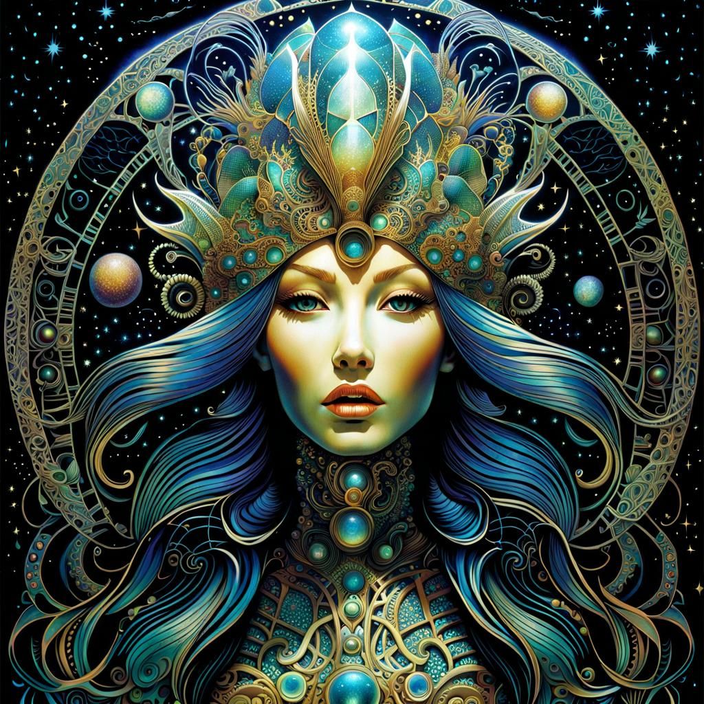Cosmic Mermaid Goddess - AI Generated Artwork - NightCafe Creator