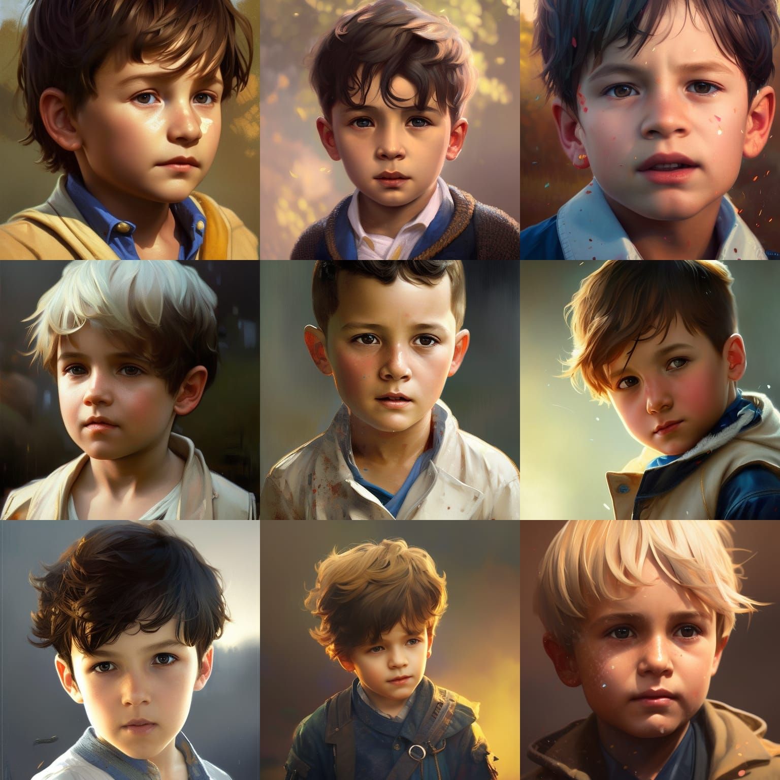 Kindergarten aged boy - AI Generated Artwork - NightCafe Creator