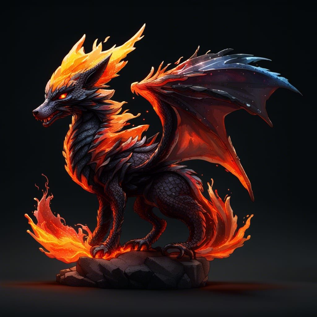 Dragon Fox Hybrid - AI Generated Artwork - NightCafe Creator
