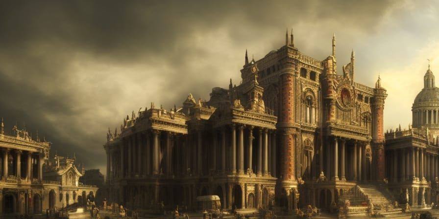 Renaissance Building Architecture Epic cinematic brilliant stunning ...