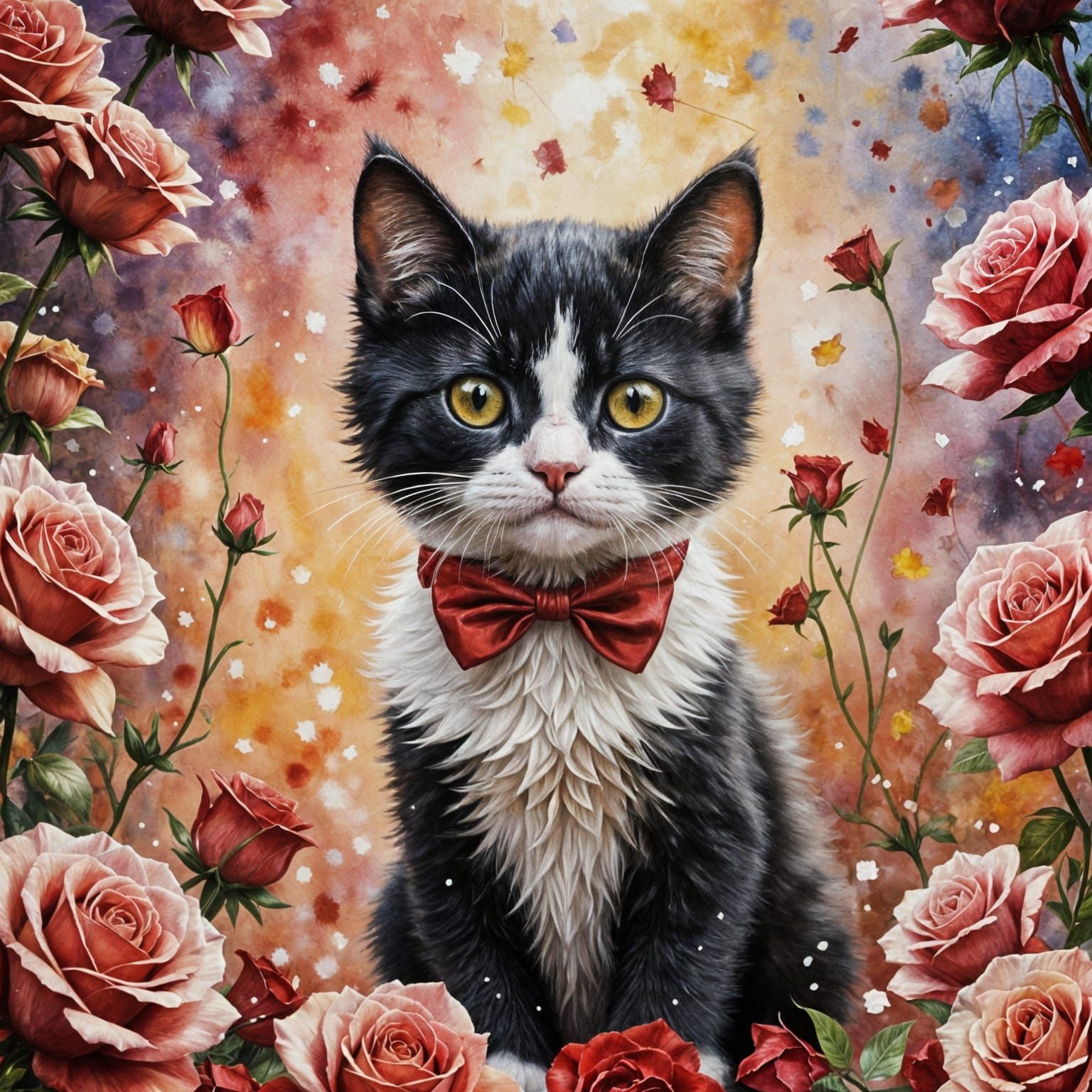 tuxedo kitten portrait - tuxedo kitten portrait