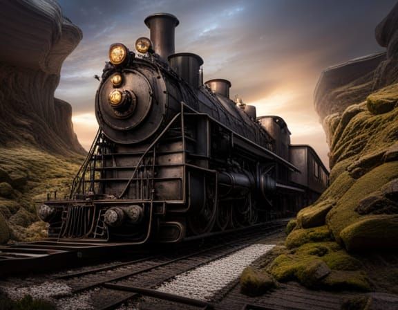 An iron horse on a journey - AI Generated Artwork - NightCafe Creator