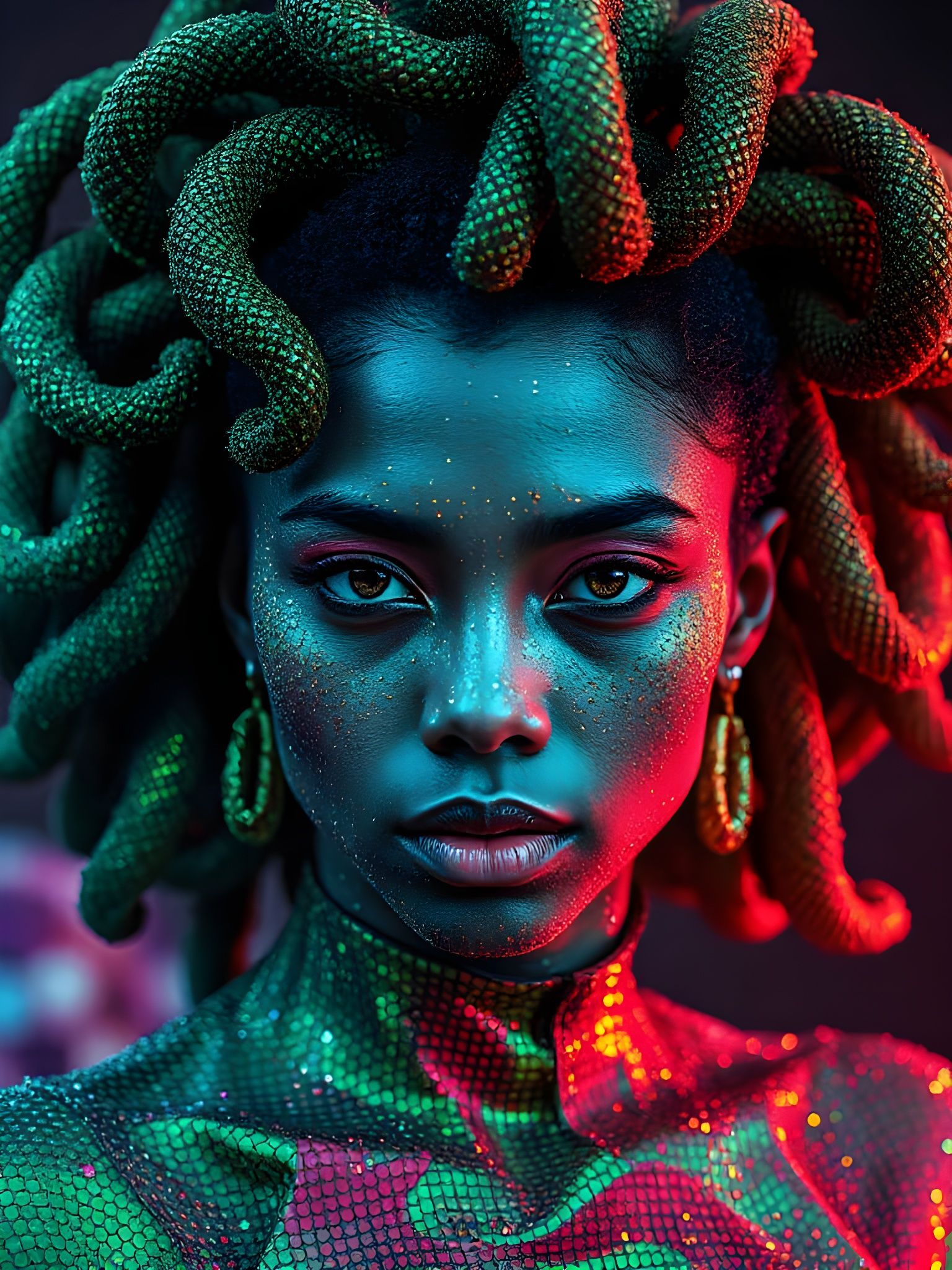 solarpunk afro jazz art portrait - solarpunk afro jazz art p...