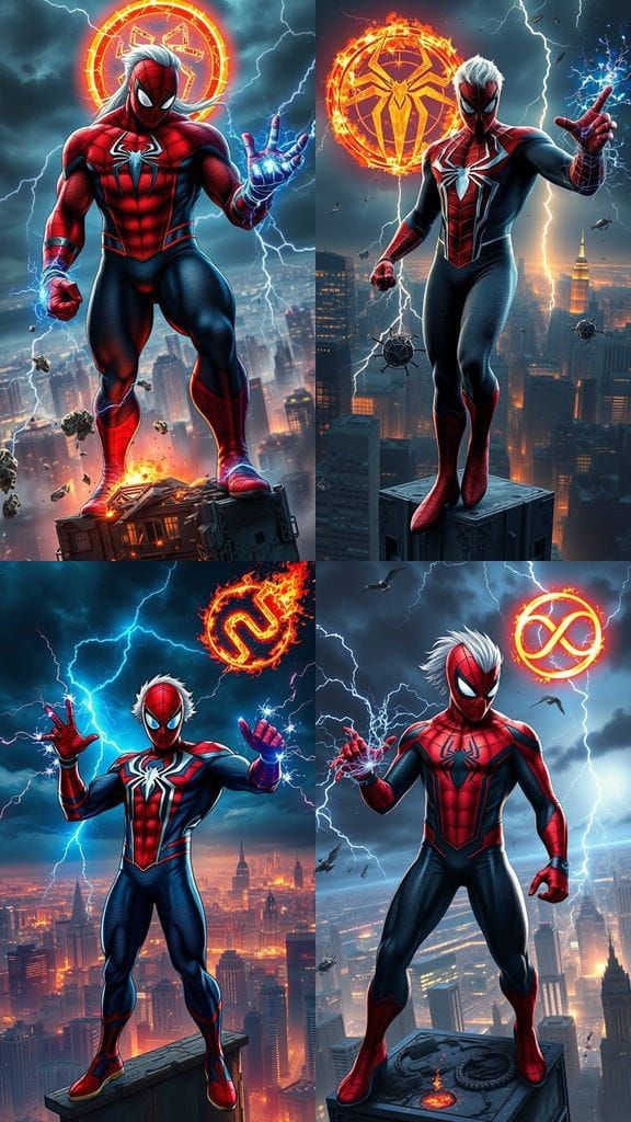 Mighty Fusion of Spider-Man and Gojo Satoru Reigns... - AI Art