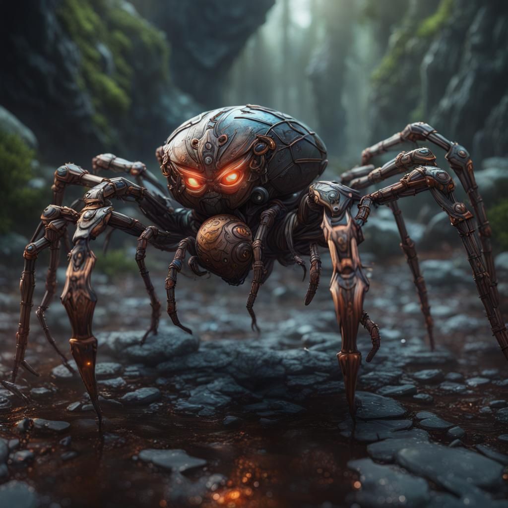 cool robot spider detailed matte painting, deep color, fantastical ...