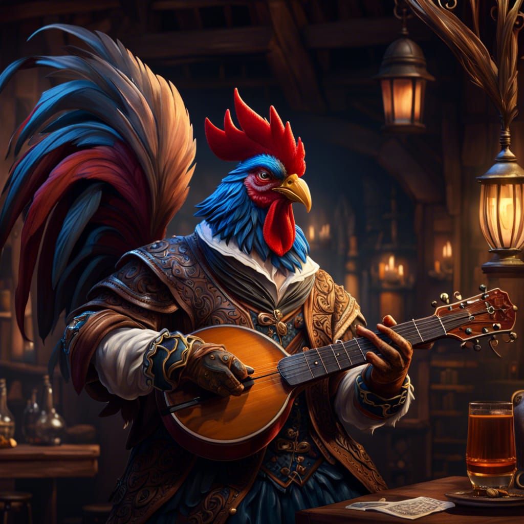 The Rooster Storyteller - AI Generated Artwork - NightCafe Creator