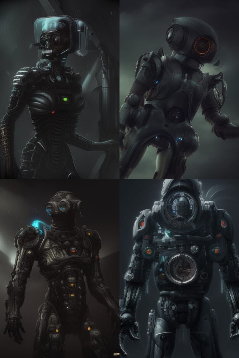 Space faring Robots - AI Generated Artwork - NightCafe Creator