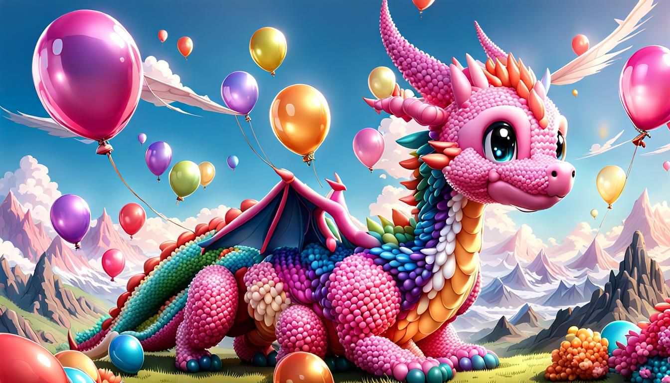 Chibi Balloon Dragon - AI Generated Artwork - NightCafe Creator