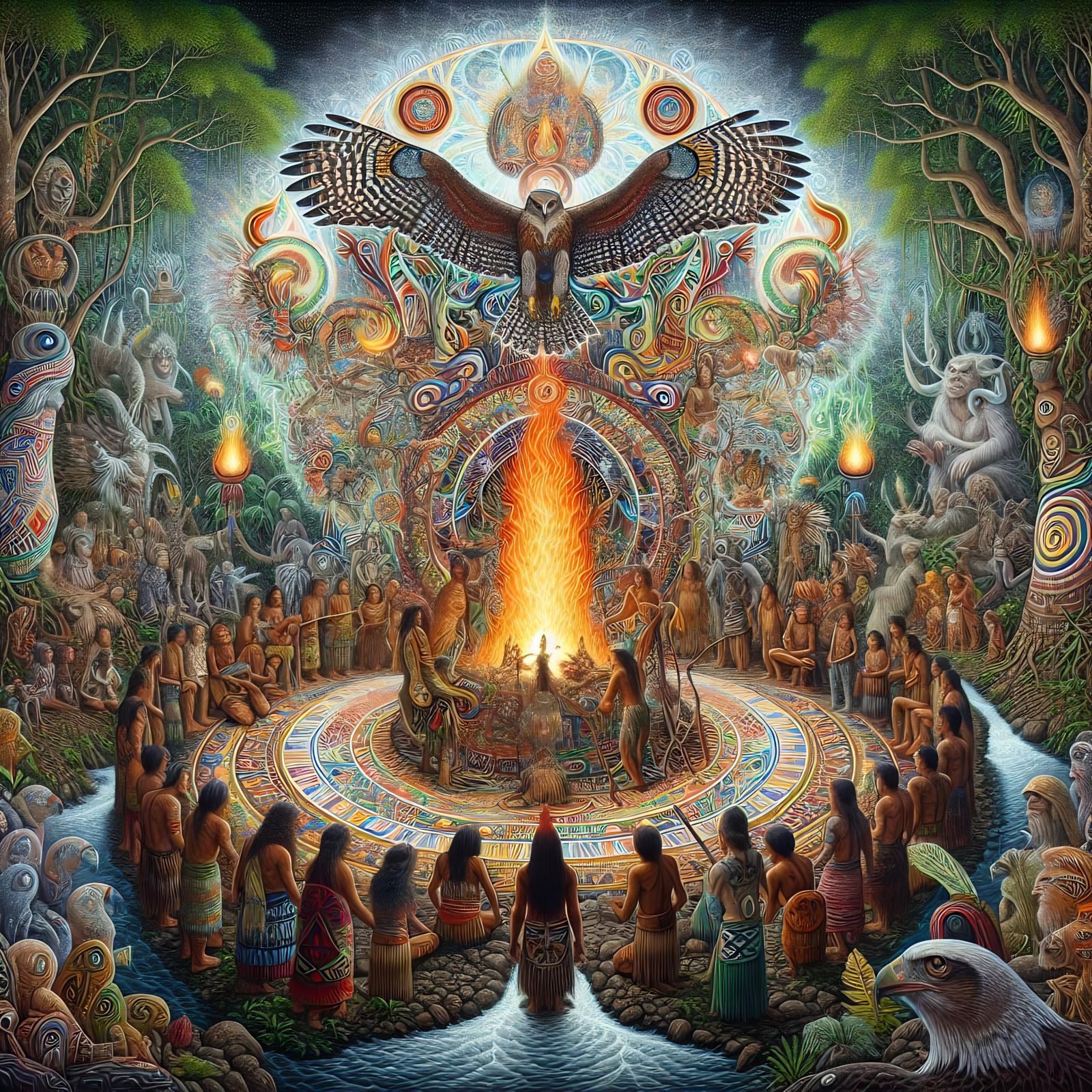 The Sacred Fire Ceremony - AI Generated Artwork - NightCafe Creator
