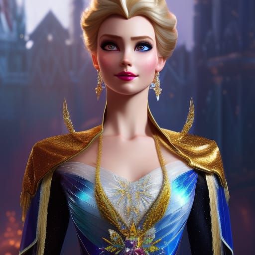 Elsa's Masquerade - AI Generated Artwork - NightCafe Creator
