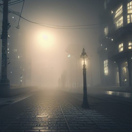 Empty street - AI Generated Artwork - NightCafe Creator