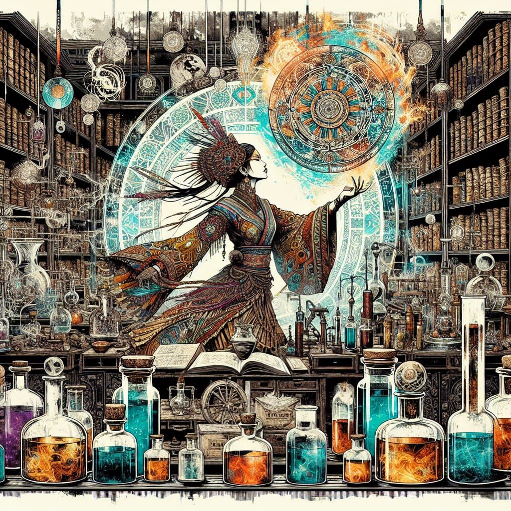 Alchemist's Study - AI Generated Artwork - NightCafe Creator