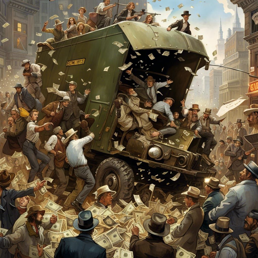 Armored Truck Robbery - AI Generated Artwork - NightCafe Creator