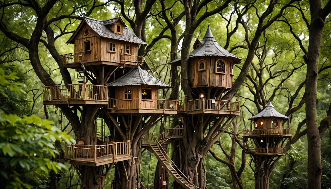 treehouses - AI Generated Artwork - NightCafe Creator