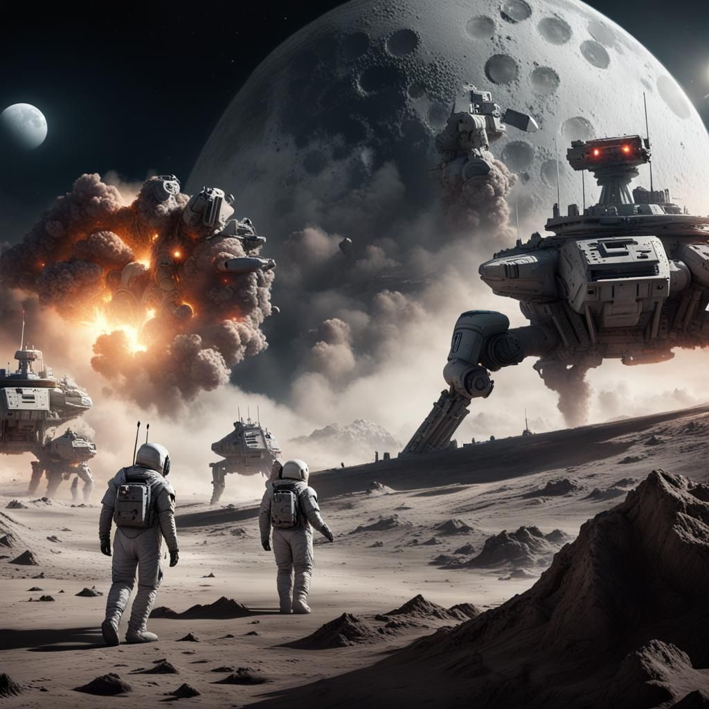 The Moon Wars - AI Generated Artwork - NightCafe Creator