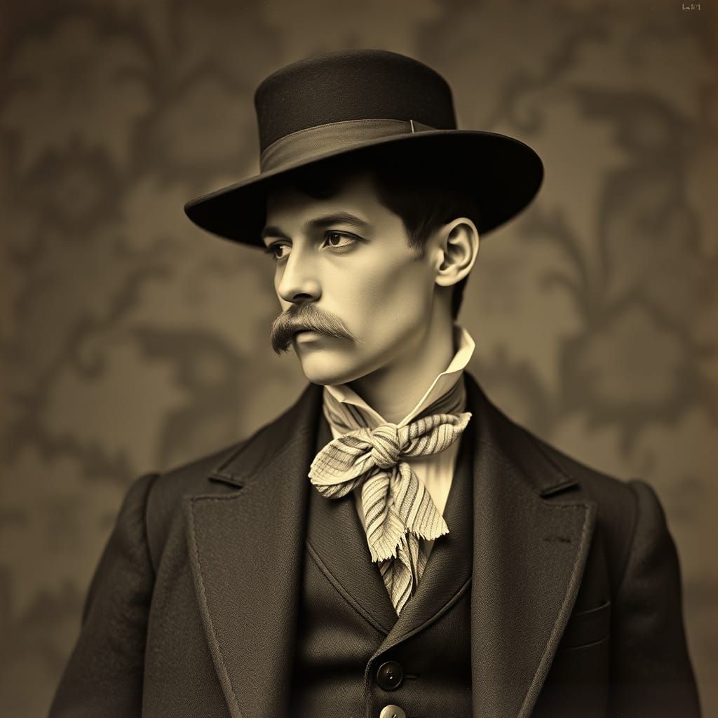 Edwardian Gentleman Contemplates His Inner Self - AI Art