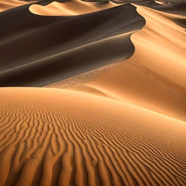 Sand Dunes - Ripples, Curves and Shadows