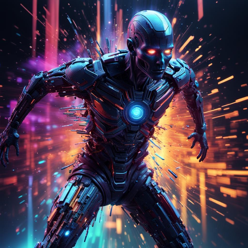 Glitch Art: A human figure morphing - AI Generated Artwork - NightCafe ...