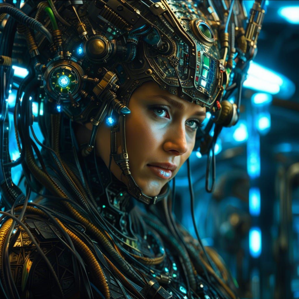 Beautiful borg girl - AI Generated Artwork - NightCafe Creator