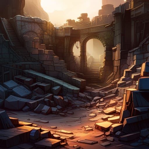 Crumbling Ruins New Style - AI Generated Artwork - NightCafe Creator