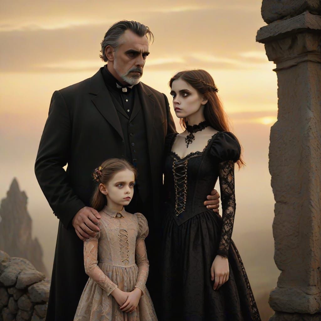 In the quiet stillness of the night, both a gothic father and gothic ...