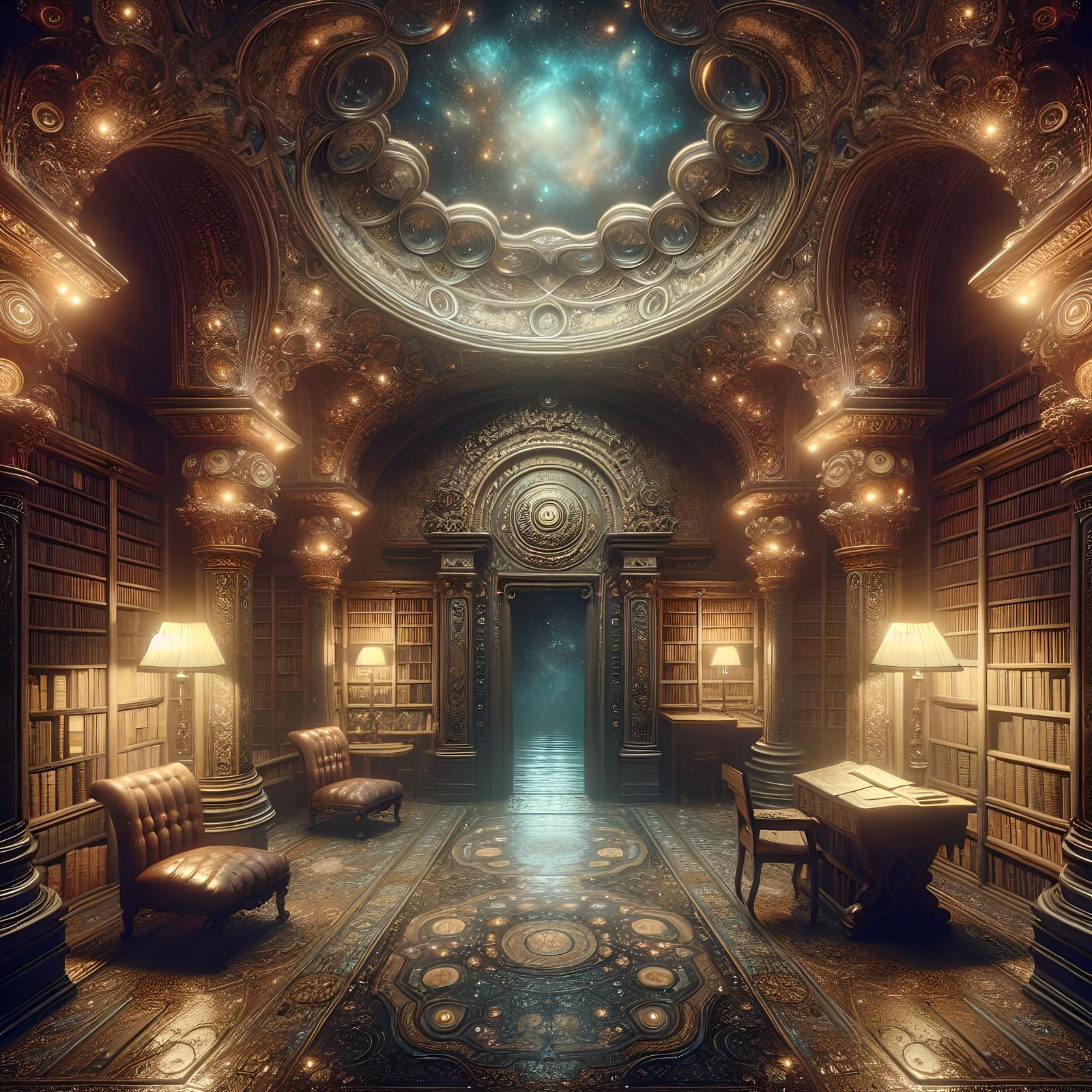 Library Nook - AI Generated Artwork - NightCafe Creator