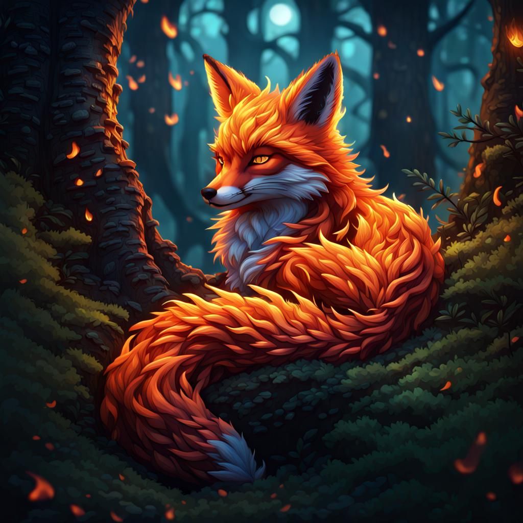 Fire fox - AI Generated Artwork - NightCafe Creator