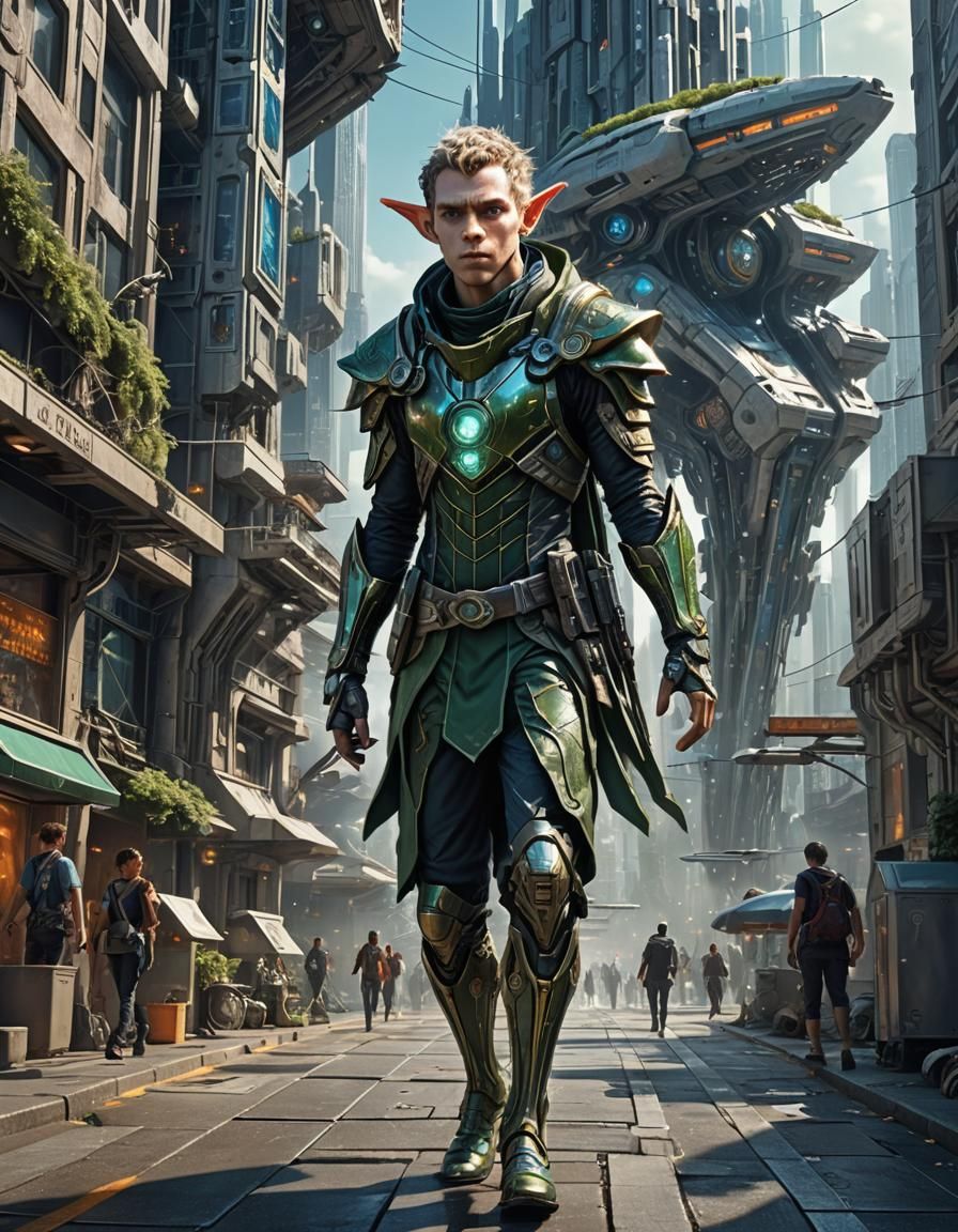 Sci-fi elf - AI Generated Artwork - NightCafe Creator