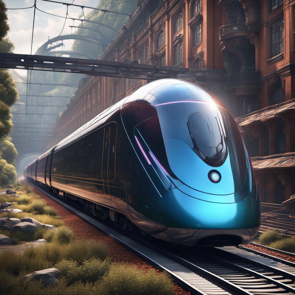 ultra modern design electric train - AI Generated Artwork - NightCafe ...