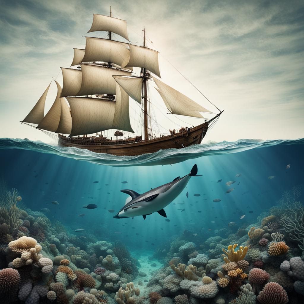 Over Under Water - AI Generated Artwork - NightCafe Creator