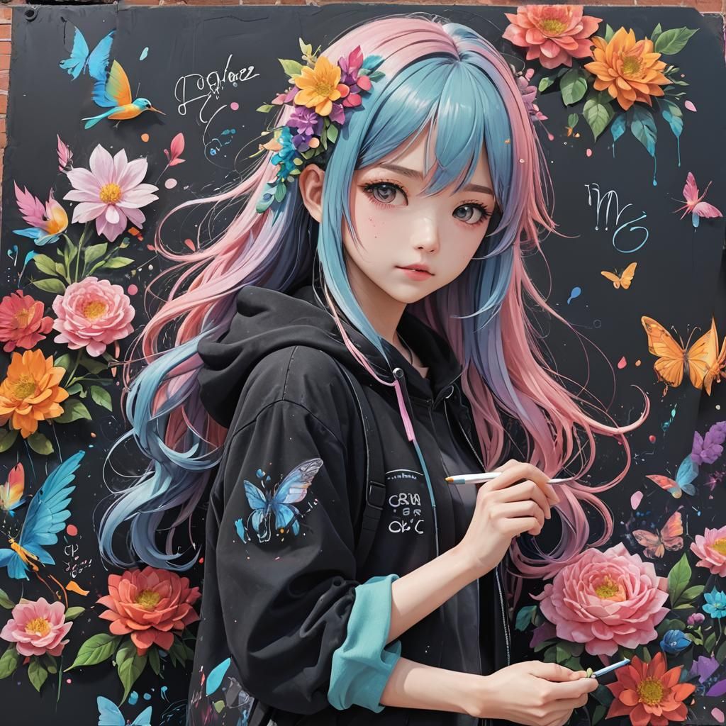 Anime Mural - AI Generated Artwork - NightCafe Creator