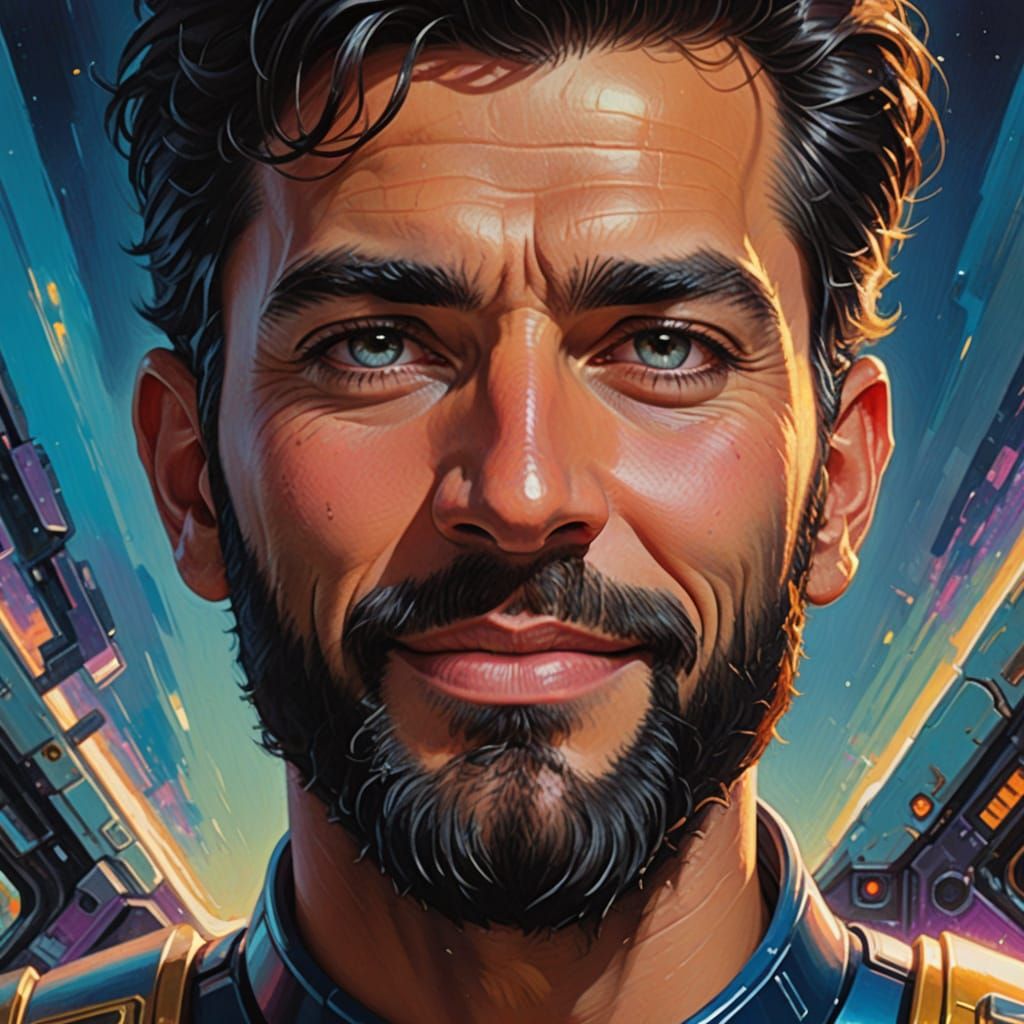 Commander of a spaceship - Futuristic Space Commander in F...