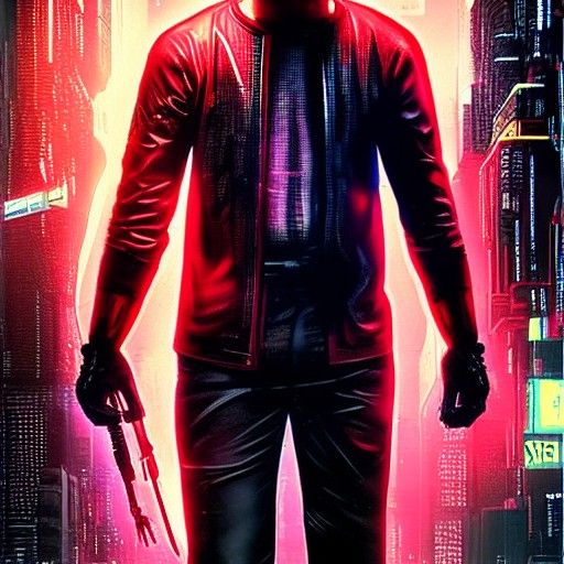 cyberpunk daredevil movie poster - AI Generated Artwork - NightCafe Creator