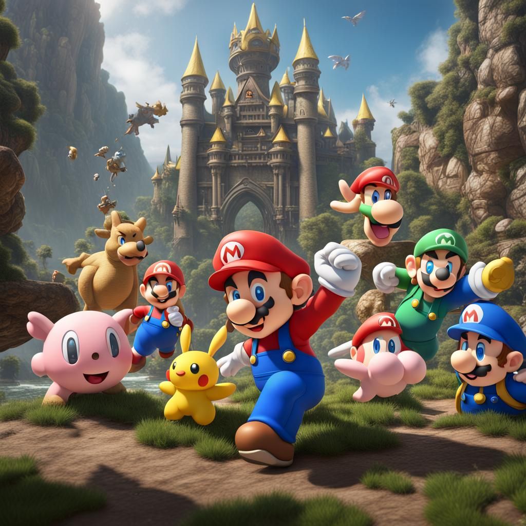 Nintendo characters - AI Generated Artwork - NightCafe Creator