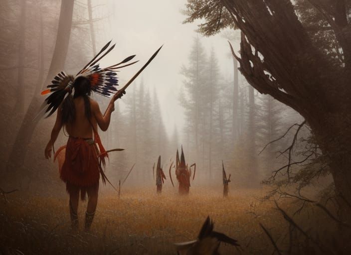 Native American Vision Quest - AI Generated Artwork - NightCafe Creator