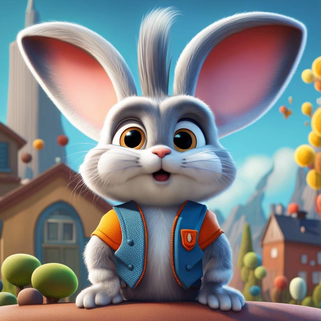 Mohawk bunny - AI Generated Artwork - NightCafe Creator