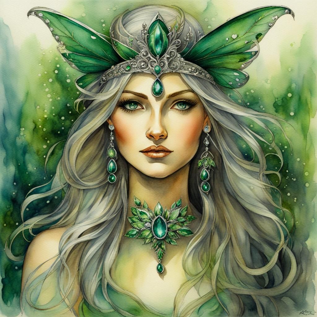 Emerald tiara - AI Generated Artwork - NightCafe Creator