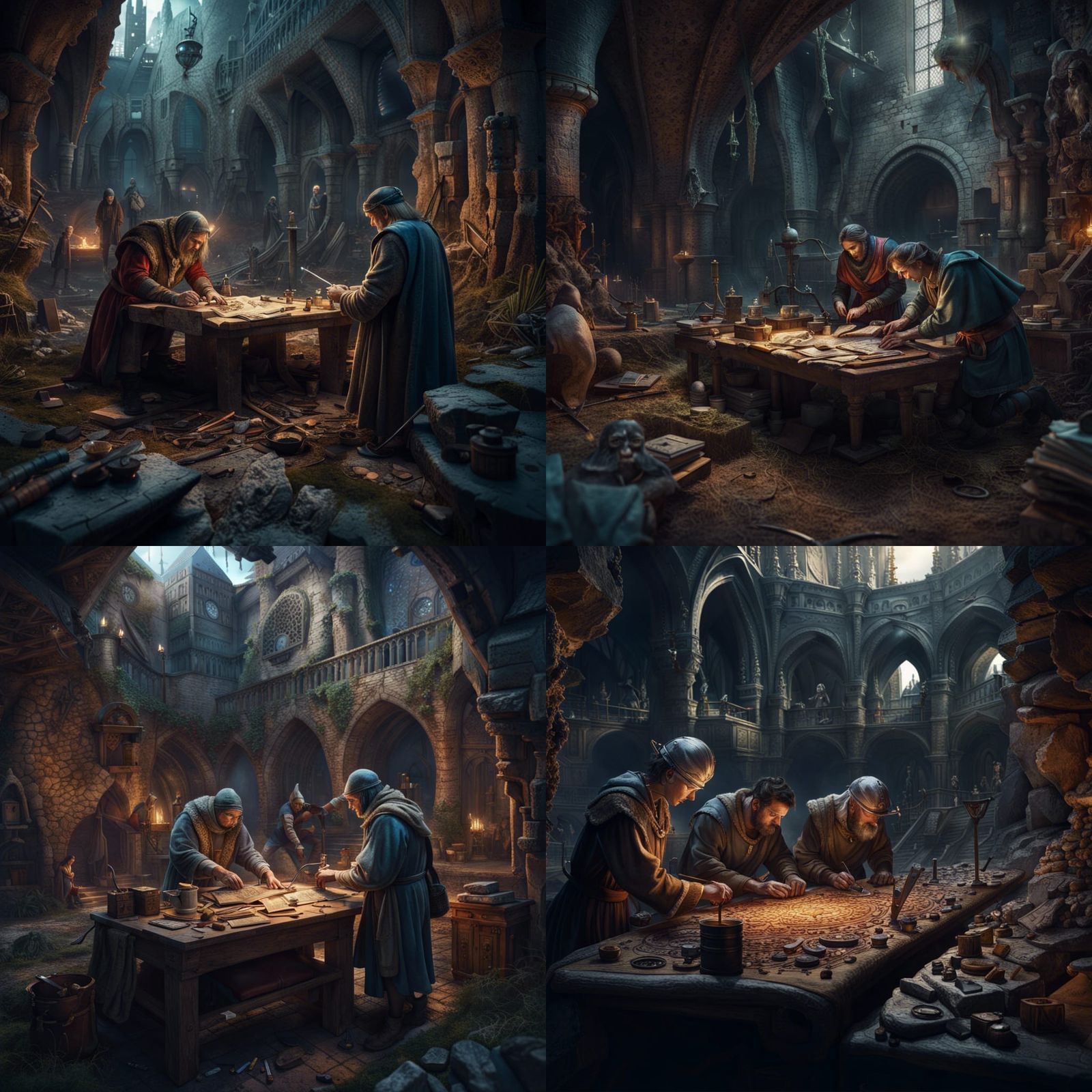Medieval archaeologists - AI Generated Artwork - NightCafe Creator