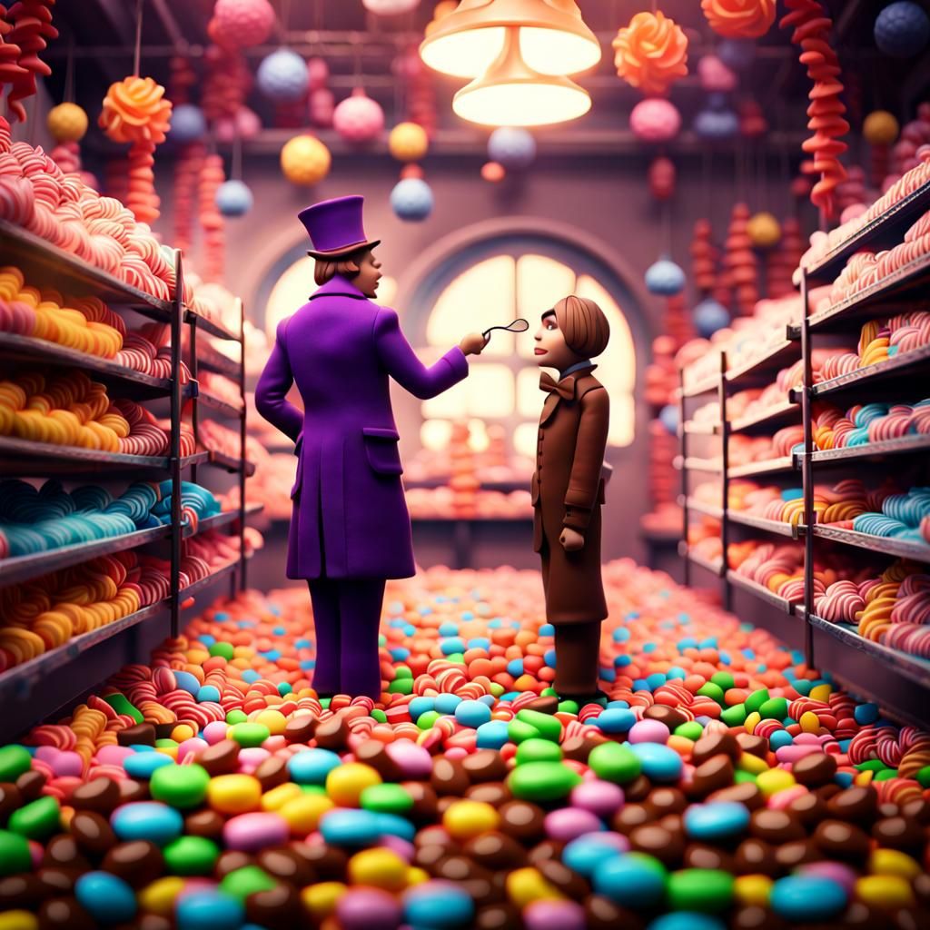 "The Candy Man" meets "Willy Wonka" - AI Generated Artwork - NightCafe ...