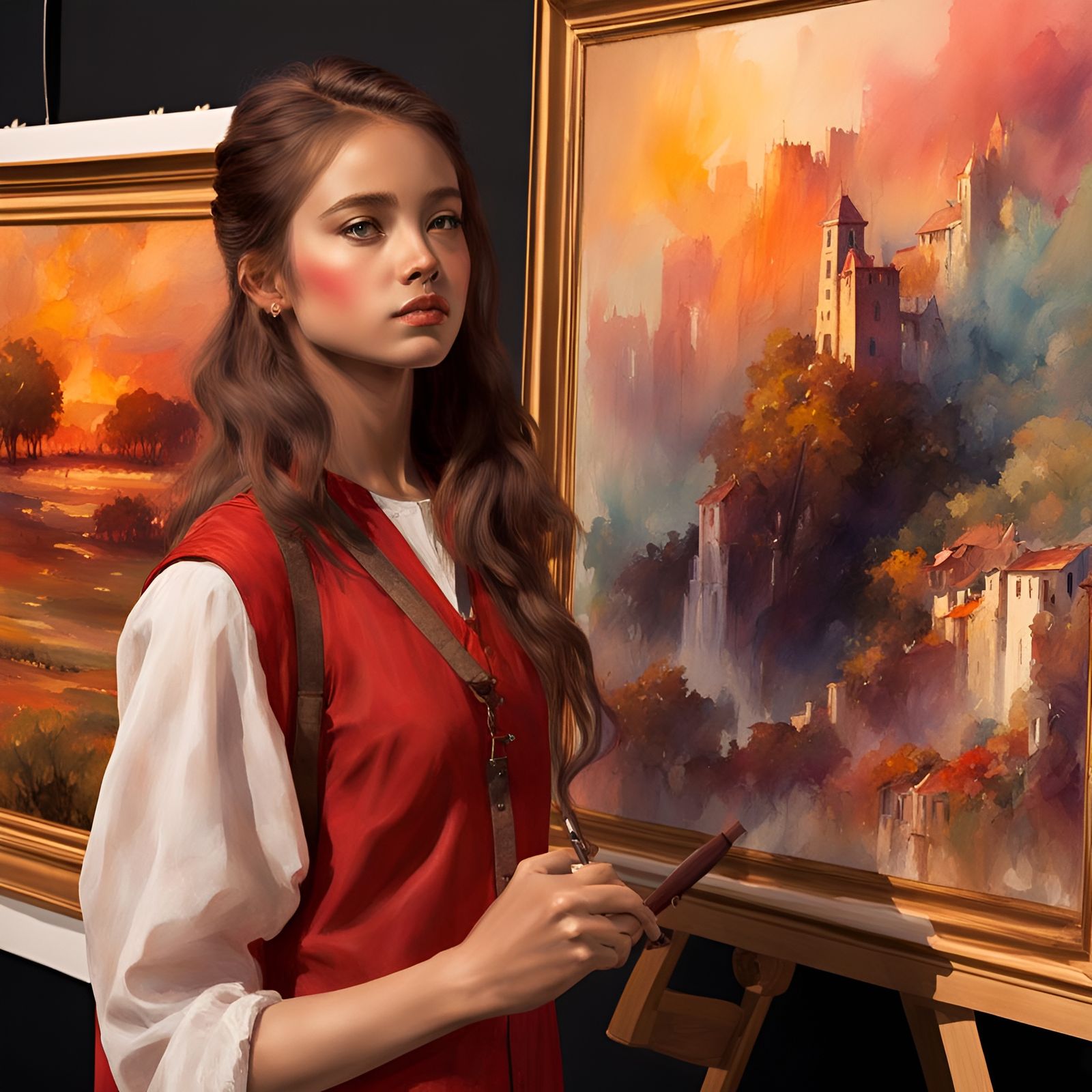 Art show painting display - AI Generated Artwork - NightCafe Creator